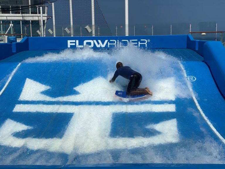 Everything About Royal Caribbean’s Flowrider (How to Ride, Hours, Age ...