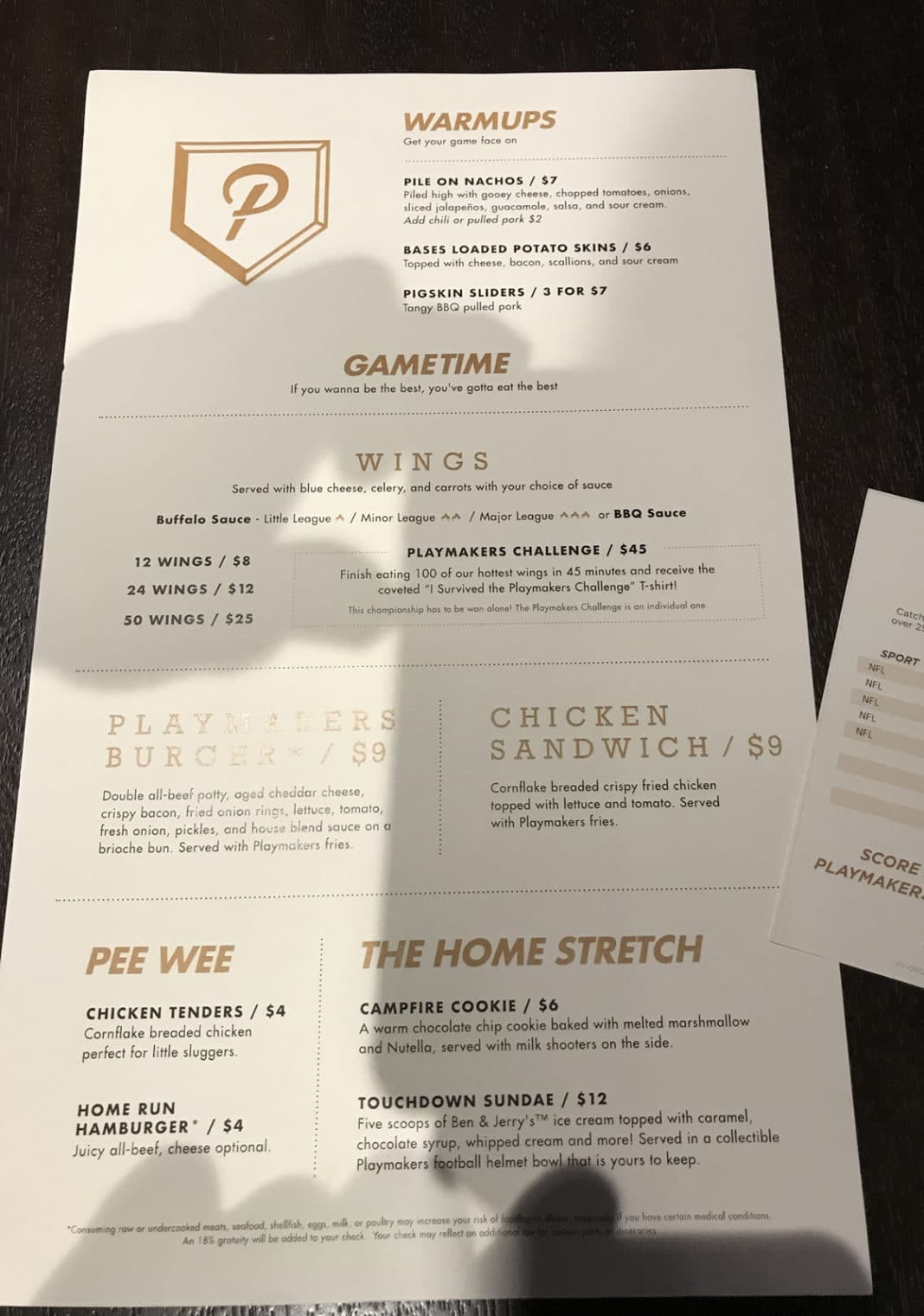 Playmakers Full Menu with Prices and Info (Royal Caribbean Sports Bar ...