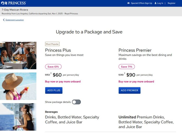 Princess Plus & Premier Offers: Package Details and if it's Worth it ...